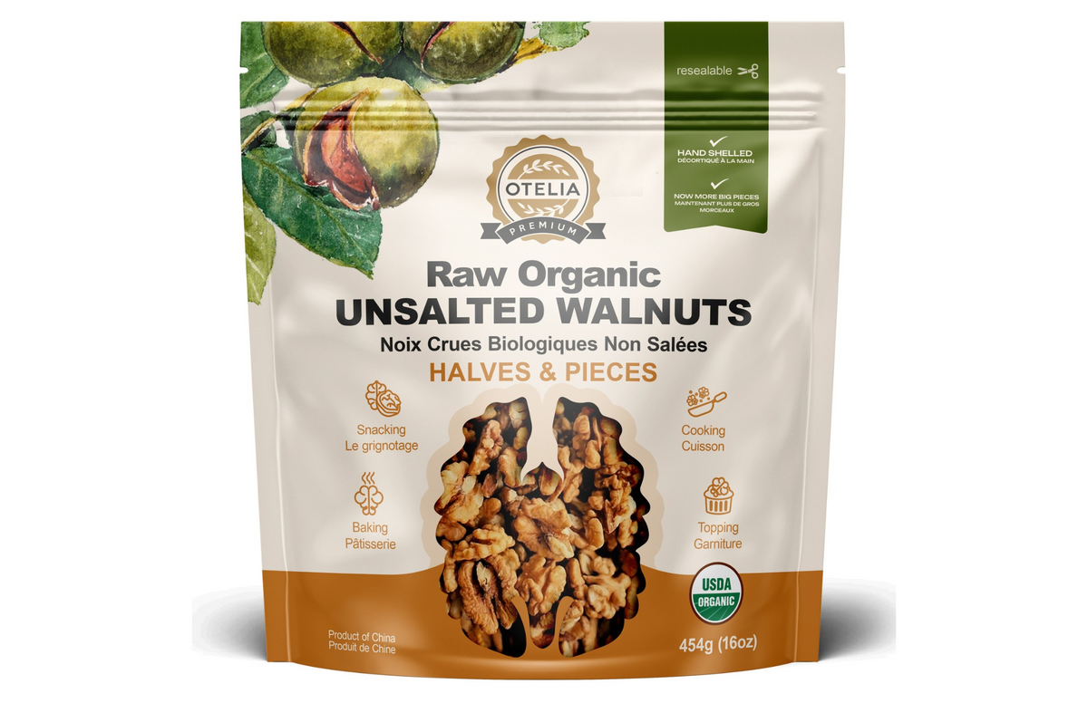 Otelia Premium Organic Raw Unsalted Walnuts